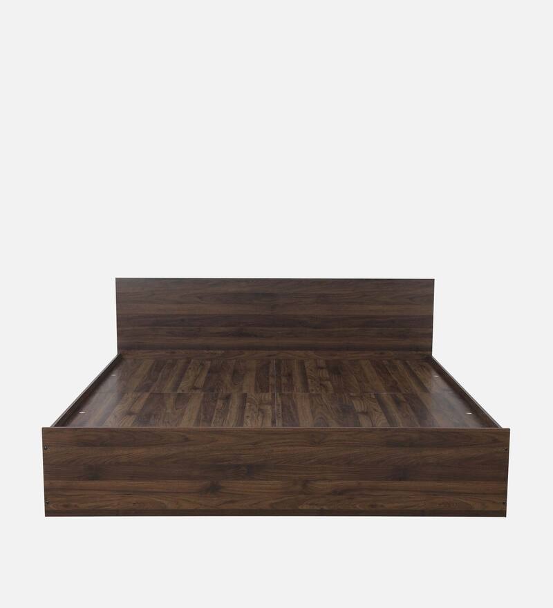 Akako King Size Bed In Walnut Finish – HomeHabitat