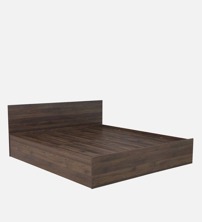 Akako King Size Bed In Walnut Finish – HomeHabitat