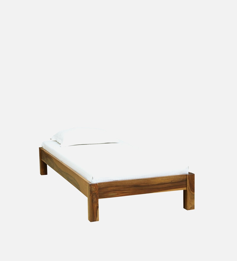 Savannah Solid Wood Single Bed In Rustic Teak Finish – HomeHabitat